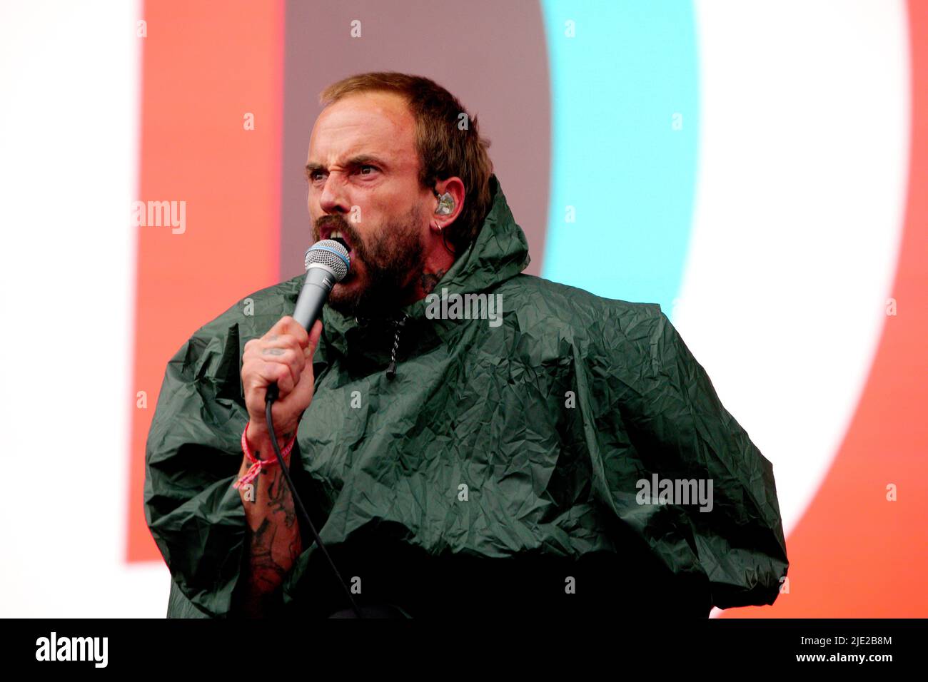 Joe Talbot from Idles performing on the Other Stage at the Glastonbury ...