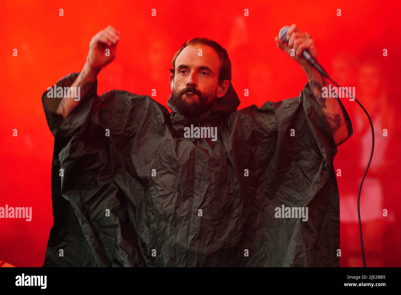 Joe Talbot from Idles performing on the Other Stage at the Glastonbury ...
