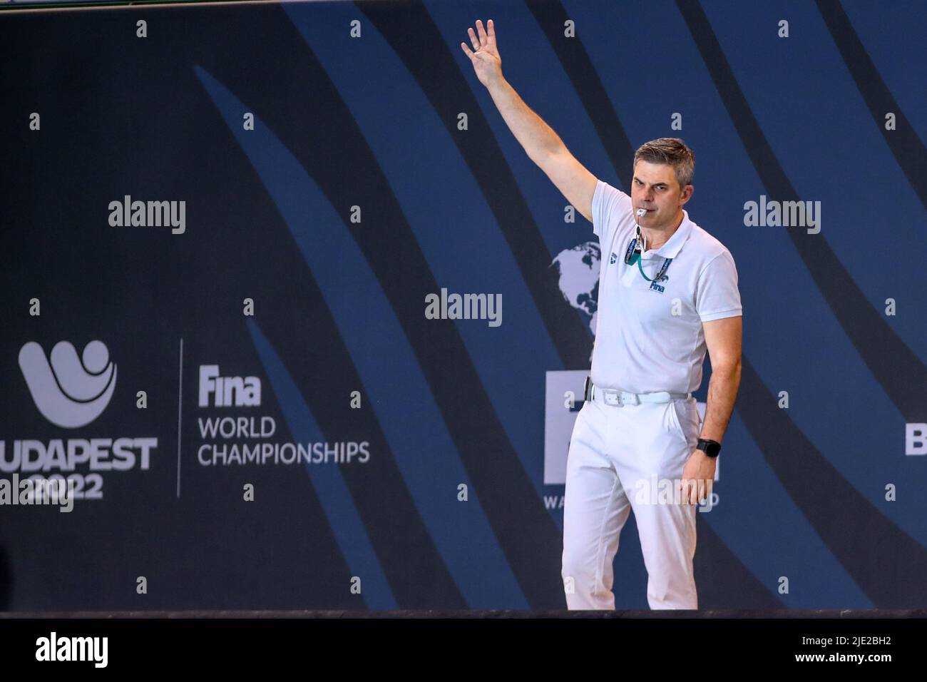 SZEGED, HUNGARY - JUNE 24: Referee Ivan Rakovic during the FINA World ...