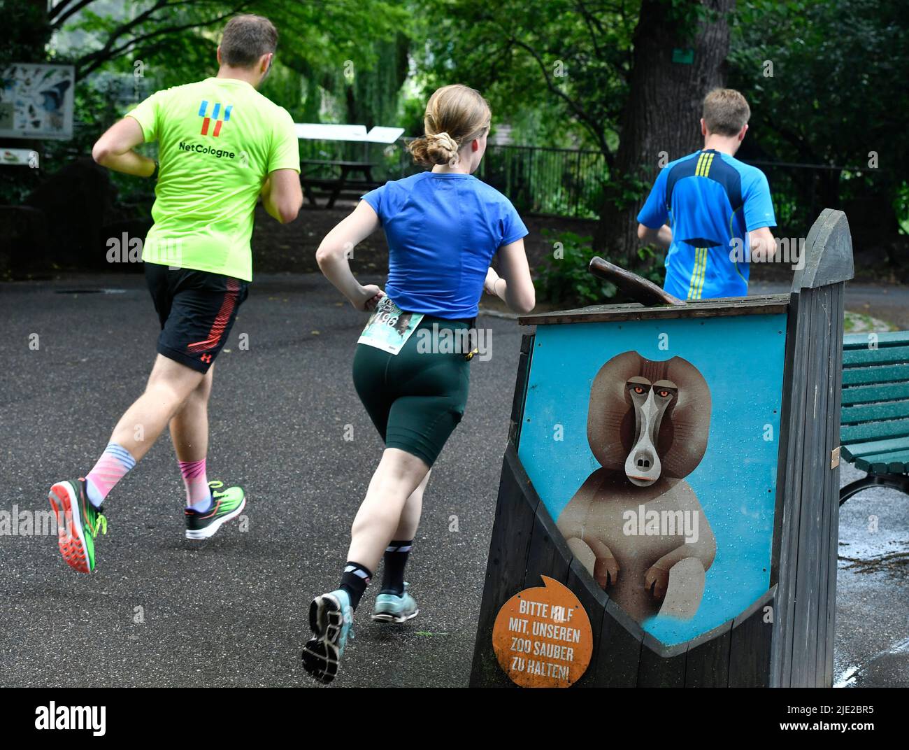 Cologne, Germany. 24th June, 2022. Athletes run at the zoo. At the ...