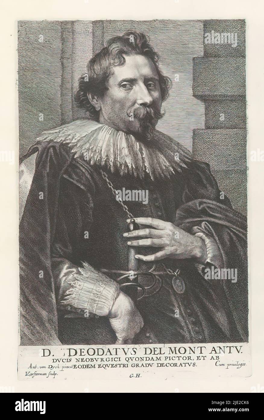 Portrait of the painter and architect Deodat van der Mont, Icones ...