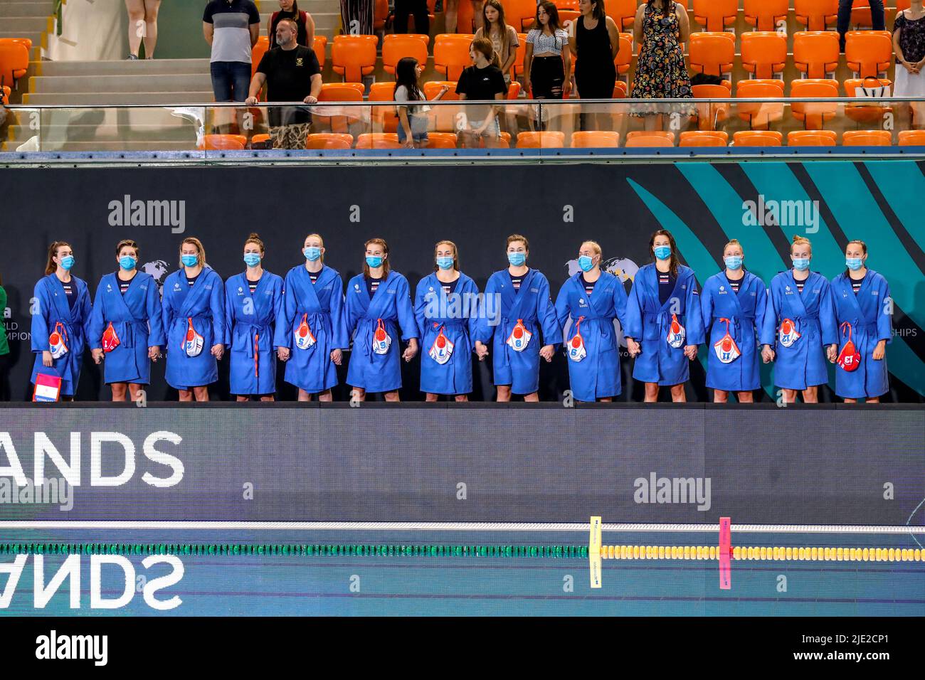 SZEGED, HUNGARY - JUNE 24: Team of the Netherlands, (L-R) Sabrina van ...