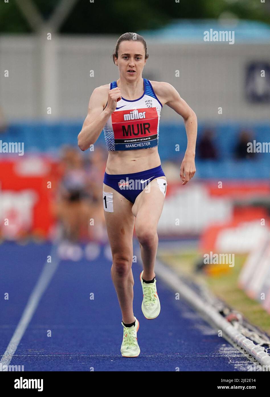 Laura Muir in the Women's 1500m Heats during day one of the Muller UK ...