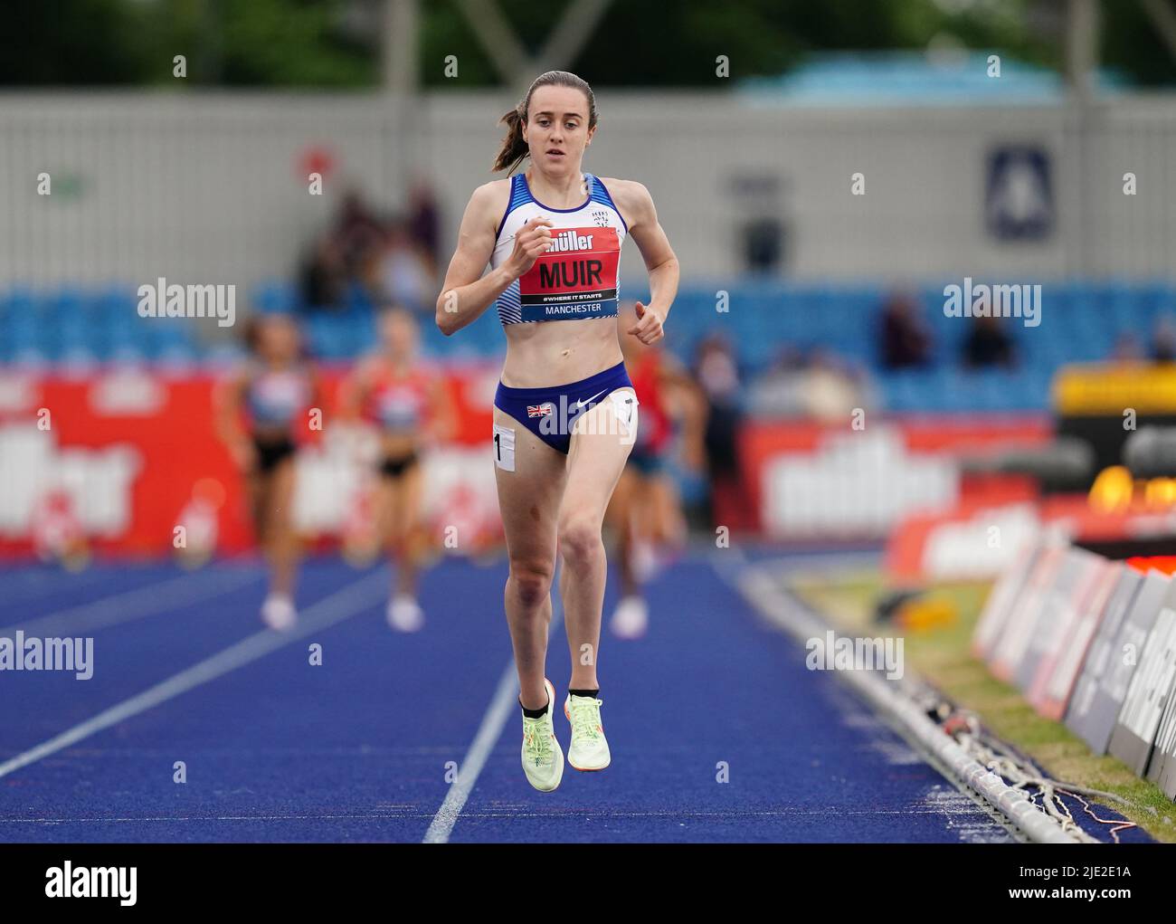Laura Muir in the Women's 1500m Heats during day one of the Muller UK ...