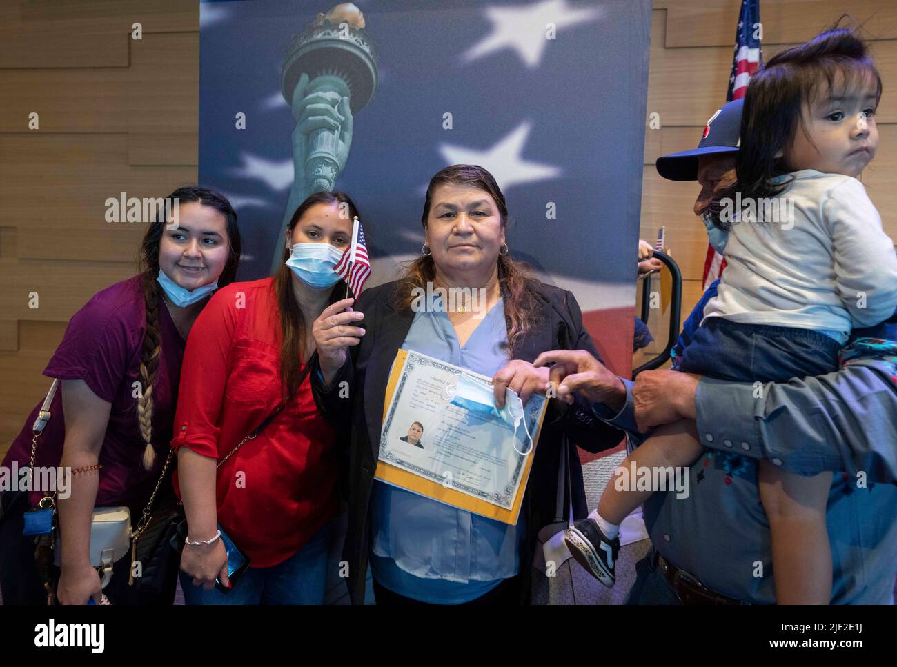 Austin, TX, USA. 24th June, 2022. The family of ROSA JOSEFINA MAYA ...