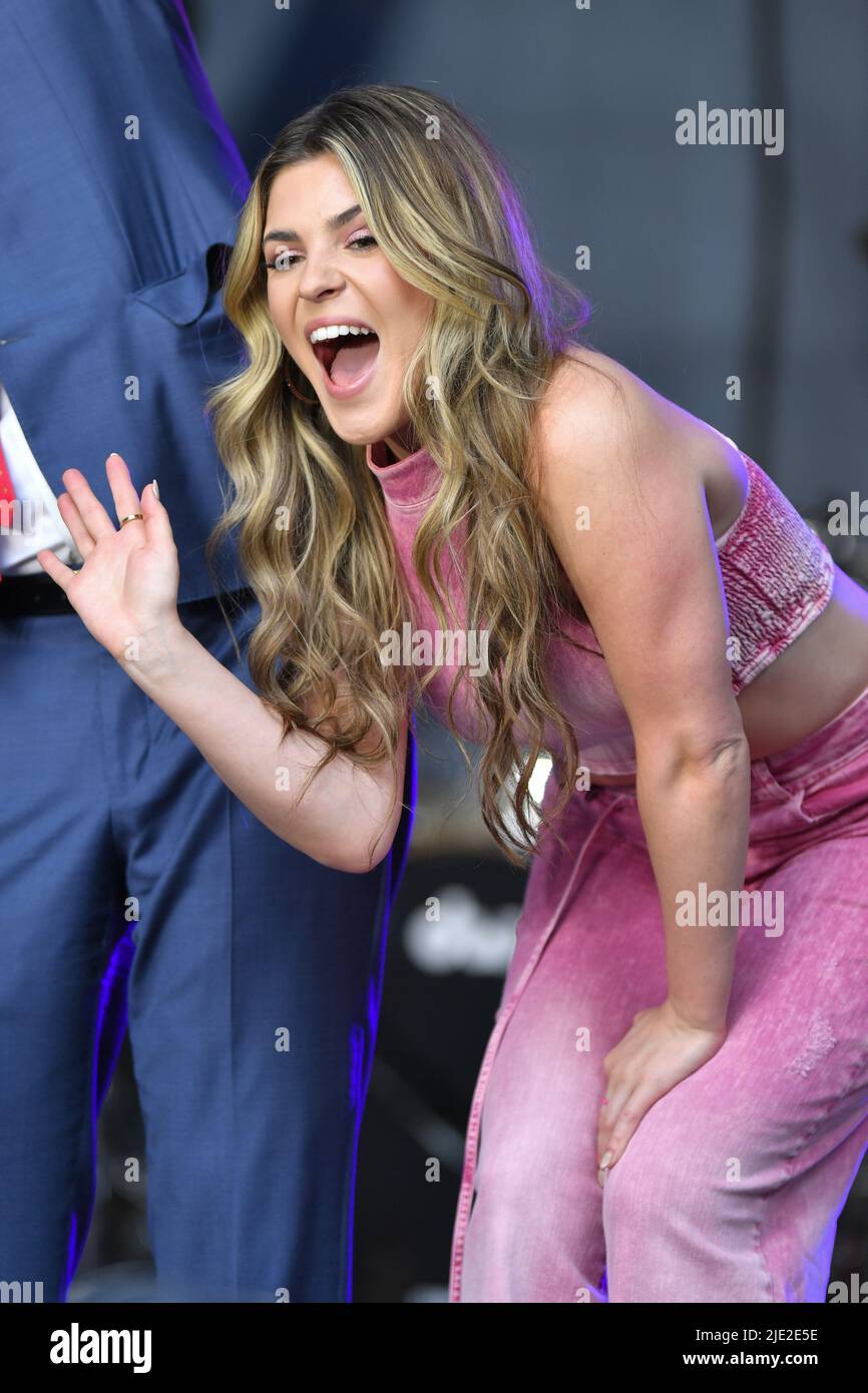 Tenille Arts performs on "FOX & Friends" at Fox News Channel Studios on ...