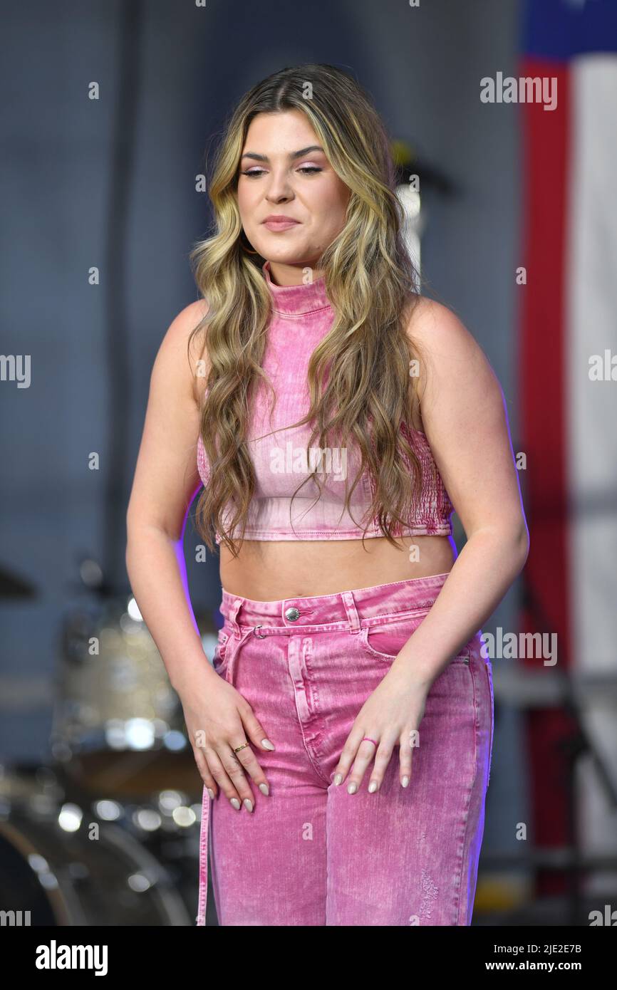 Tenille Arts performs on "FOX & Friends" at Fox News Channel Studios on ...