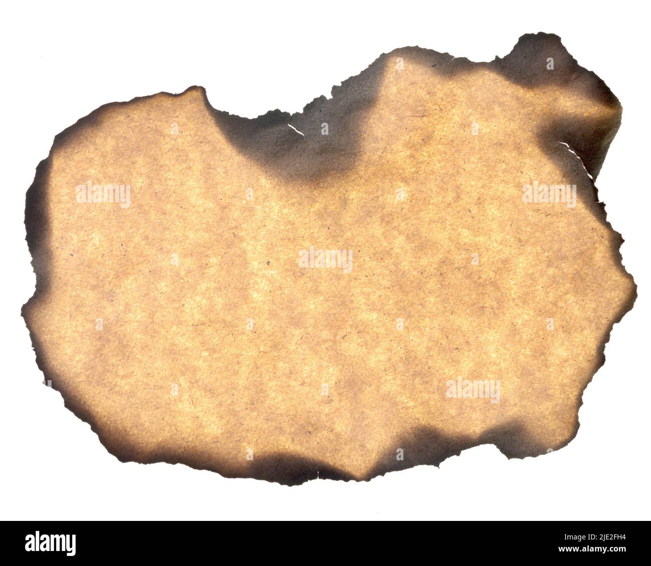 Burned paper isolated on white background Stock Photo - Alamy