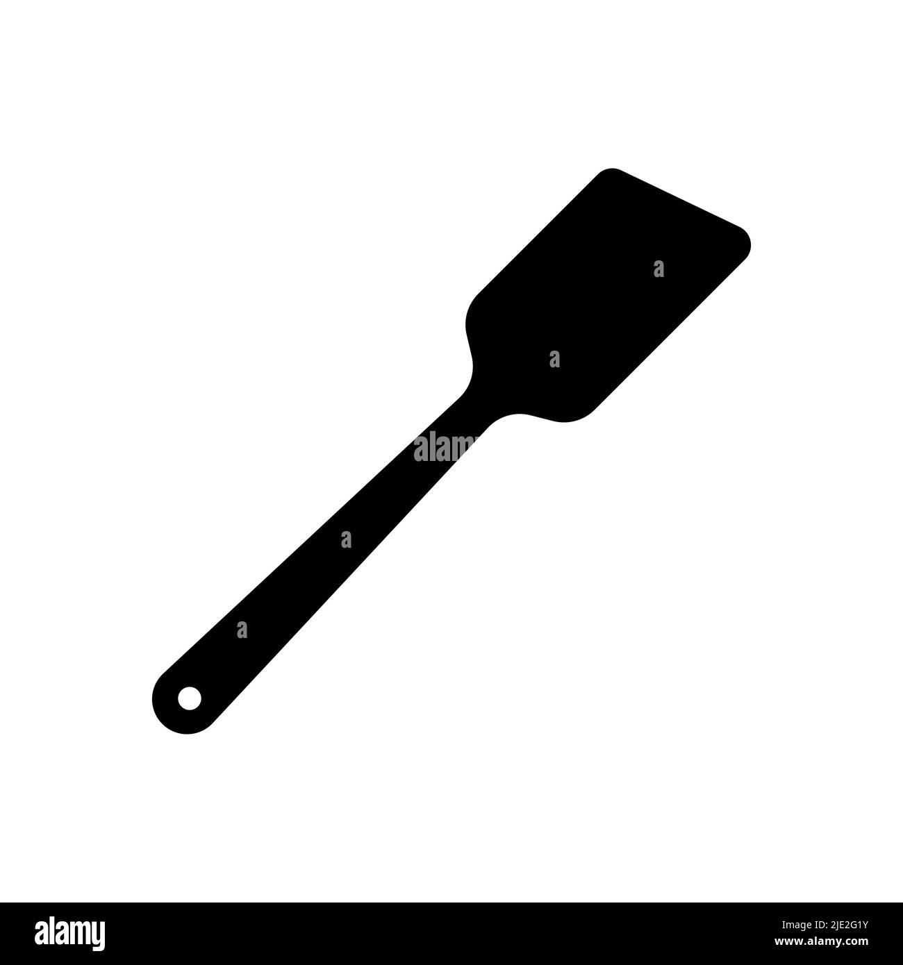 Kitchen wooden spatula vector isolated glyph icon. Kitchen appliances ...