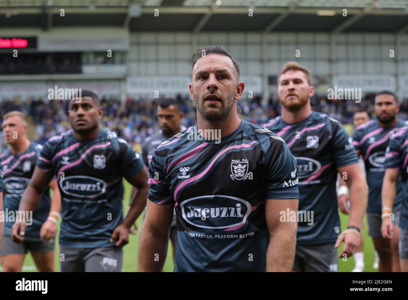 Luke Gale #7 of Hull FC during the pre match warm up Stock Photo - Alamy