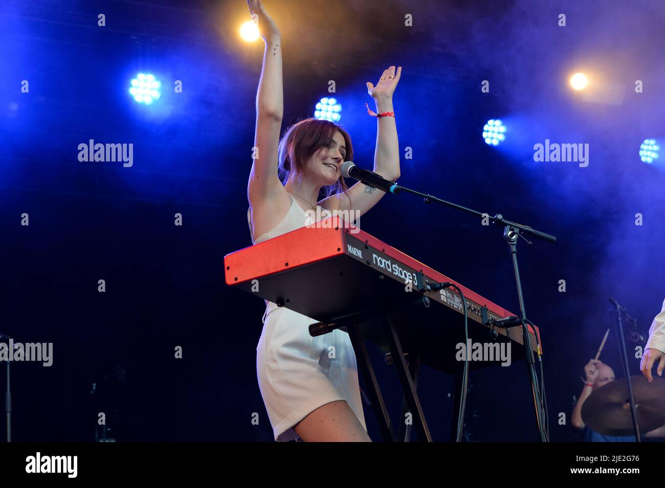 Singer Kato Callebaut of The Starlings performs at the first day of the ...