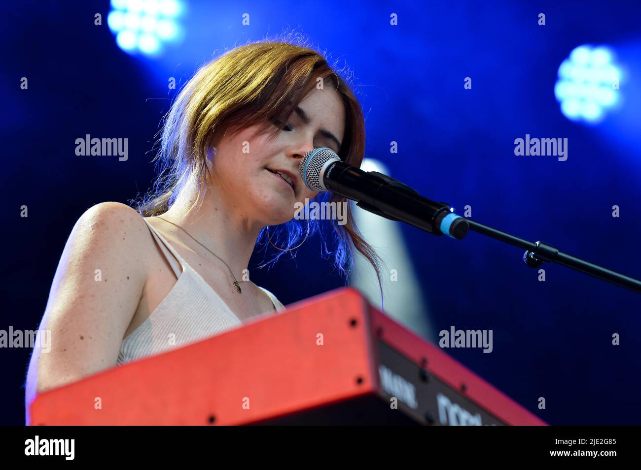 Singer Kato Callebaut of The Starlings performs at the first day of the ...