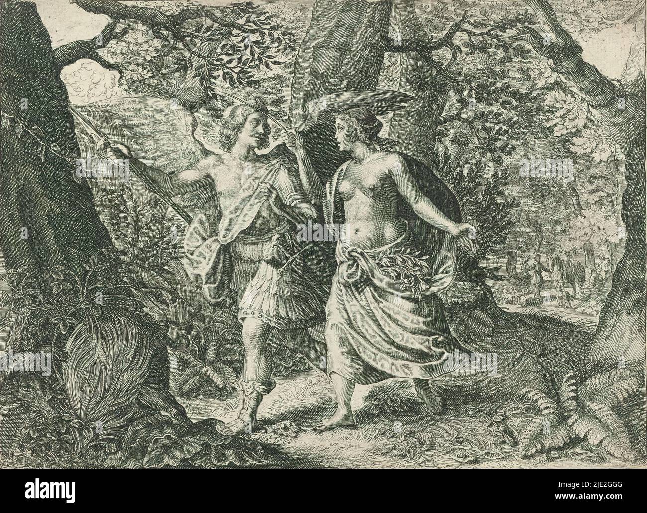 Circe turns Picus into a woodpecker, Metamorphoses of Ovid (series ...