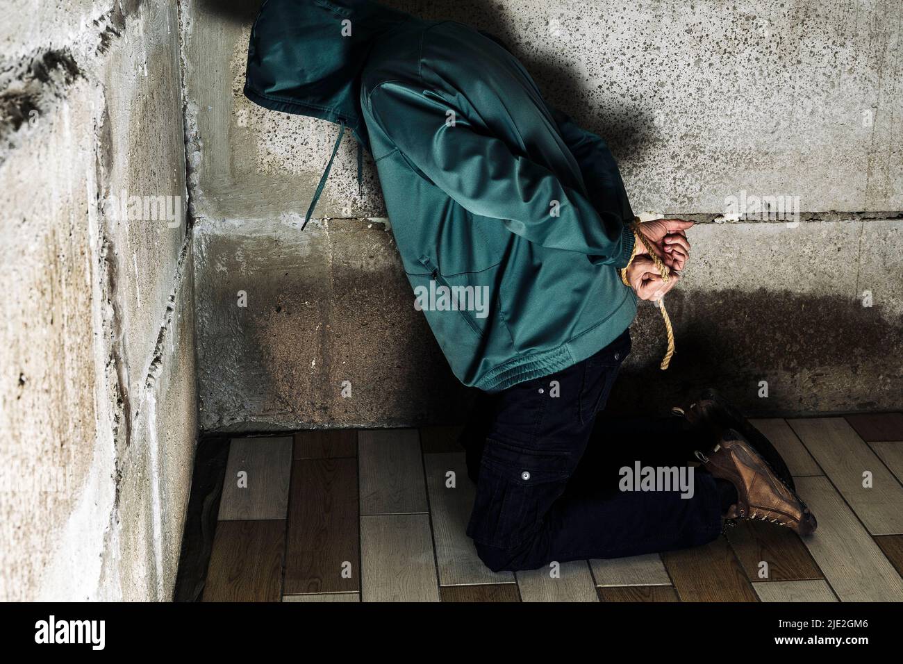 Prisoner bound rope hi-res stock photography and images - Alamy