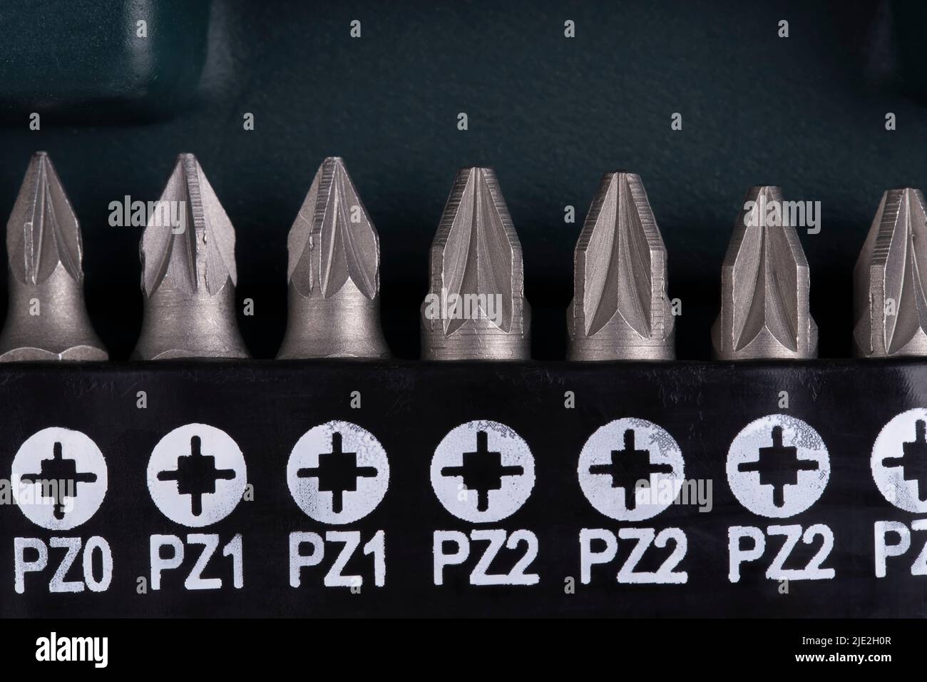 Macro detail of a set of star screwdriver bits in their box Stock Photo ...