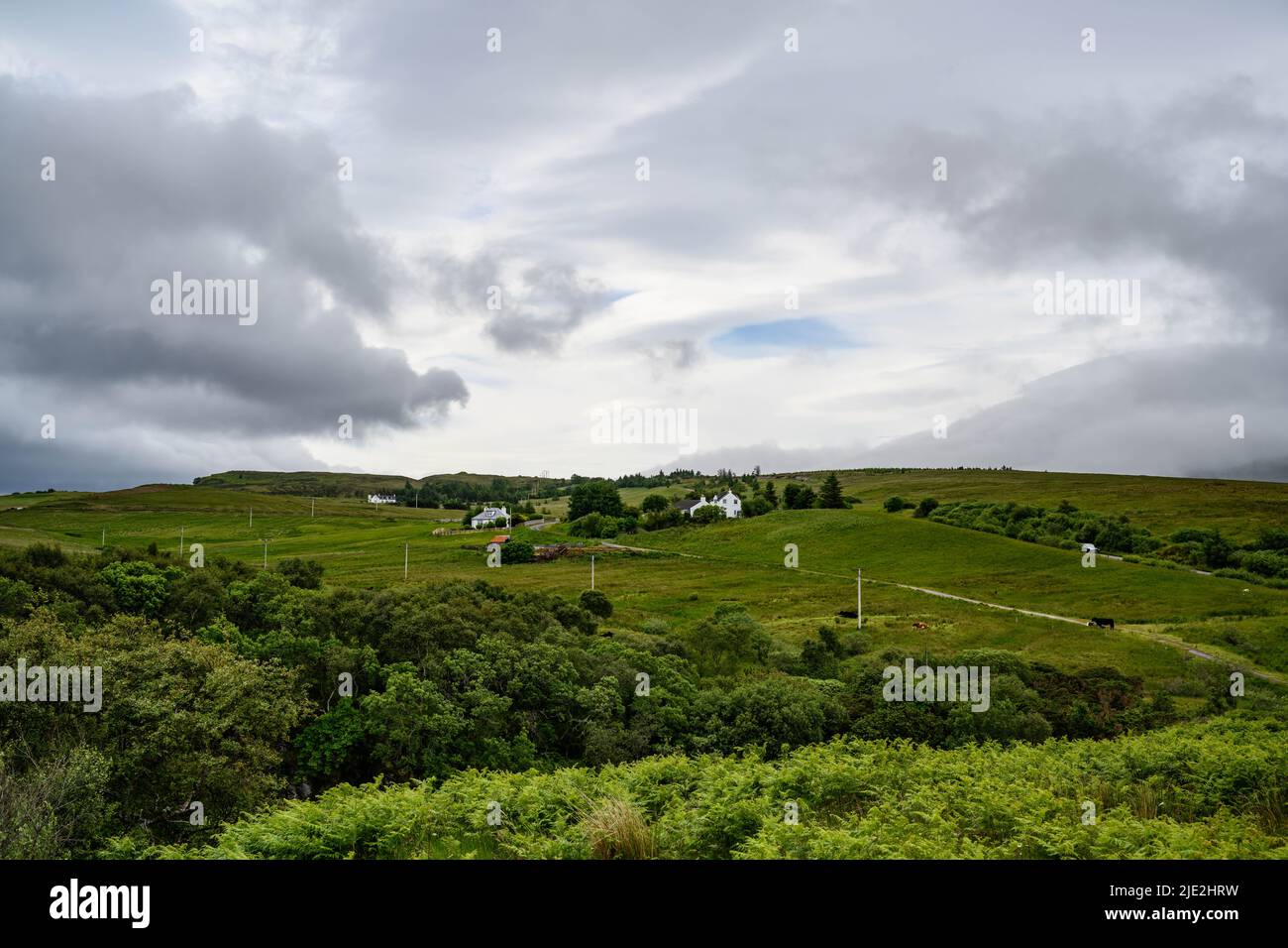 Houses on a Scottish Hillside Stock Photo - Alamy
