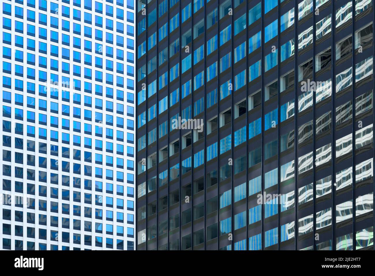 Architectural abstract from the Chicago River in Chicago, Illinois ...