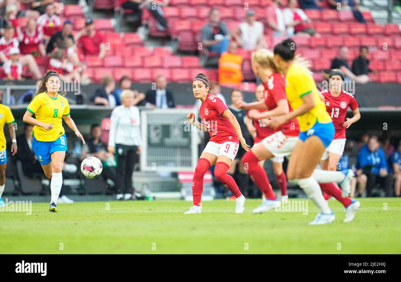 Parken Stadium, Copenhagen, Denmark. 24th June, 2022. Nadia Nadim of ...