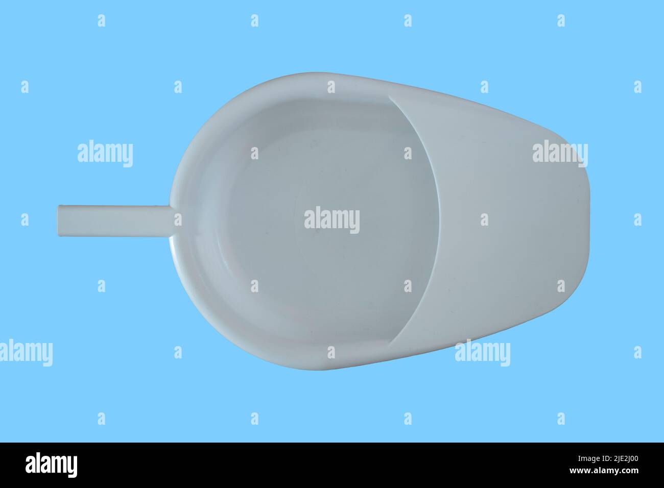 Plastic portable bedside hospital urinal toilet. View from above Stock ...