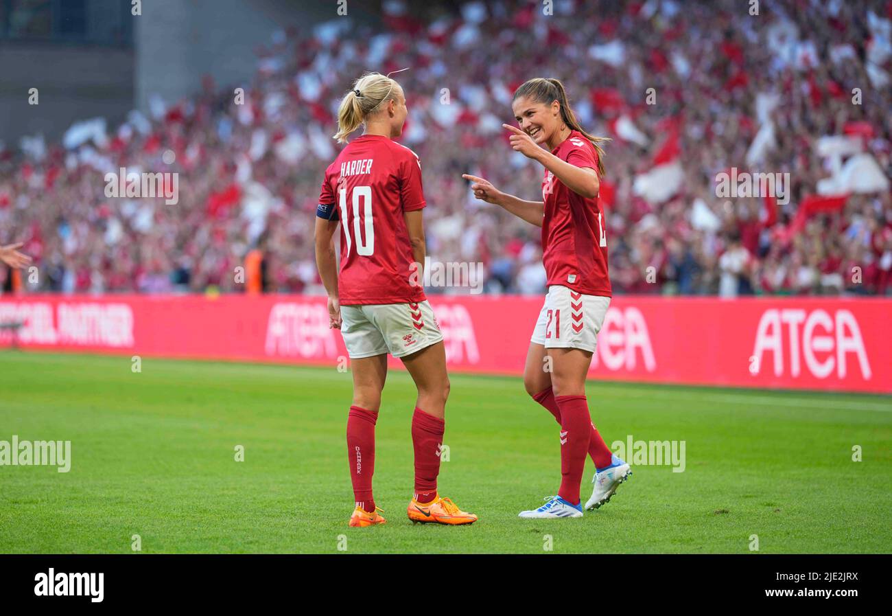 Parken Stadium, Copenhagen, Denmark. 24th June, 2022. Mille Gejl of ...
