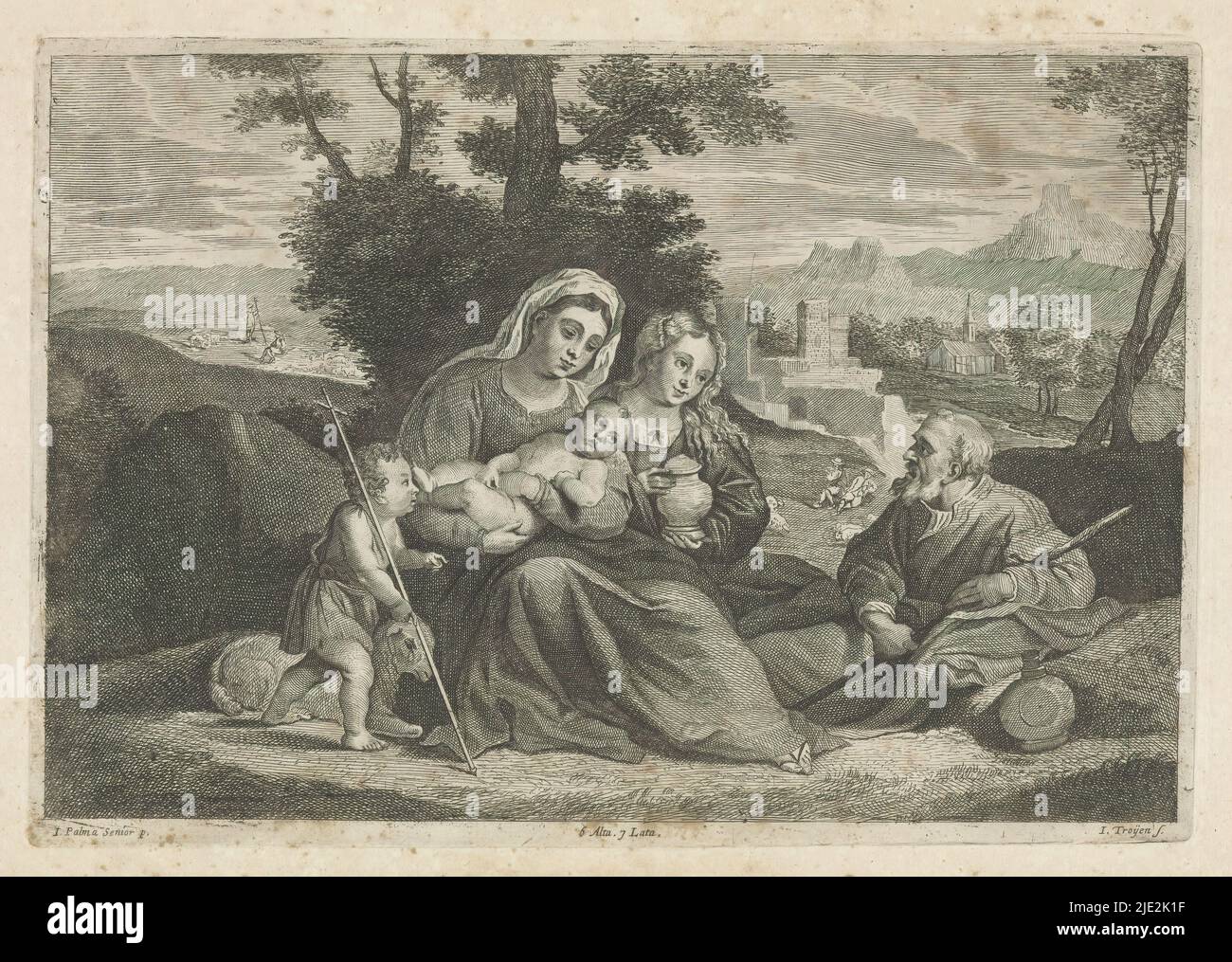 Holy Family with young John the Baptist and Mary Magdalene, Mary and ...
