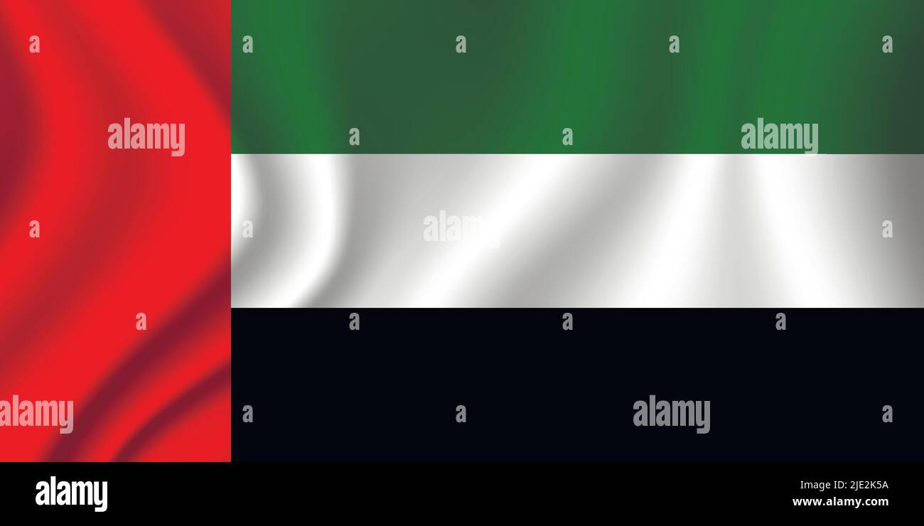 Flag of United Arab Emirates. Arabian national symbol in official ...