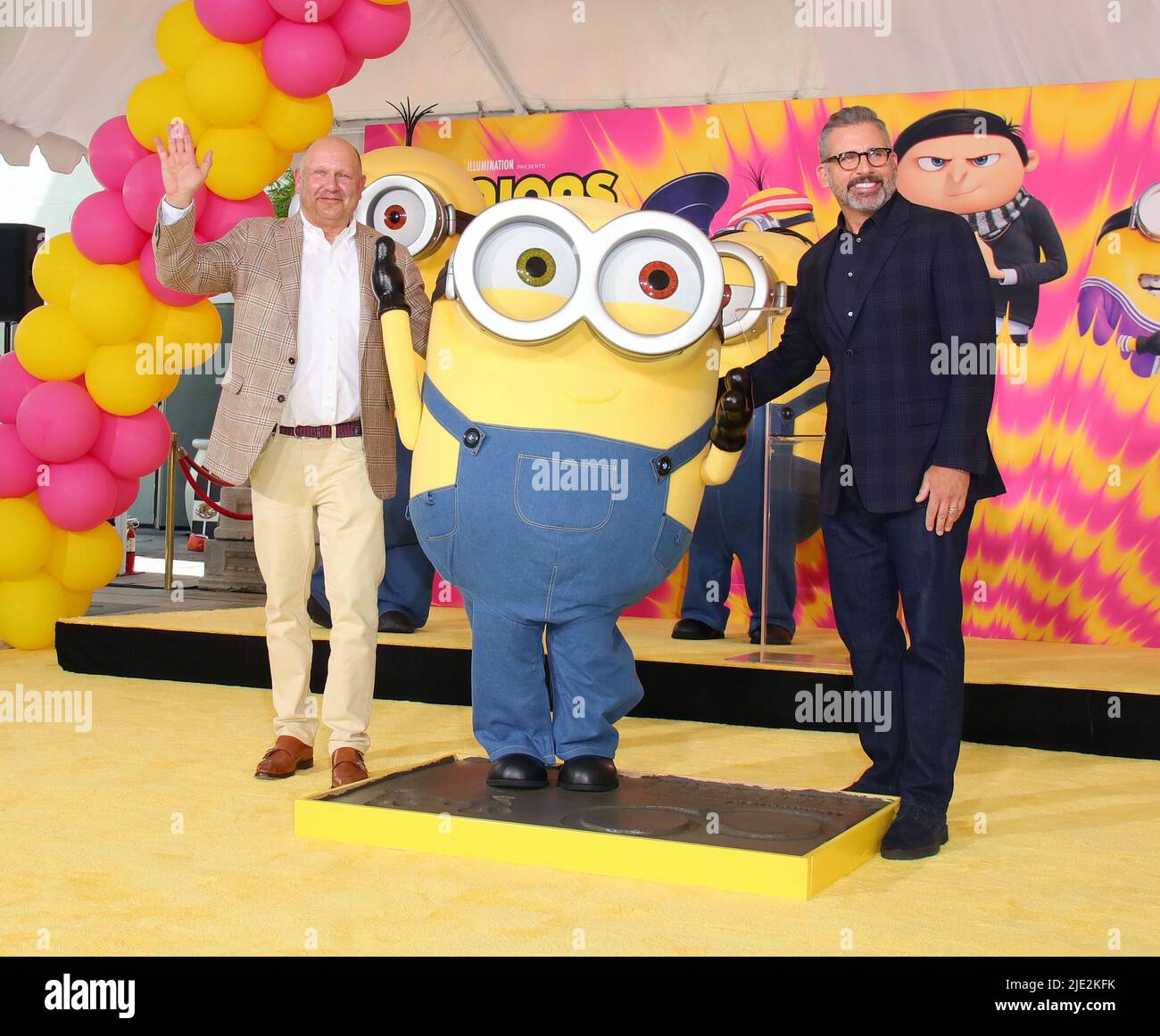 Chris Meledandri, Bob The Minion, Steve Carell arrives at Illumination ...