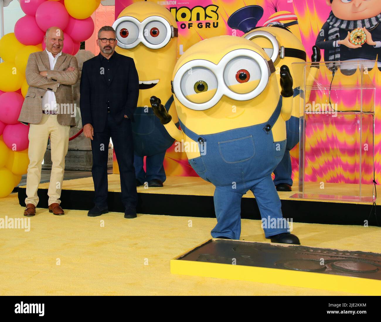 Chris Meledandri, Bob The Minion, Steve Carell arrives at Illumination ...