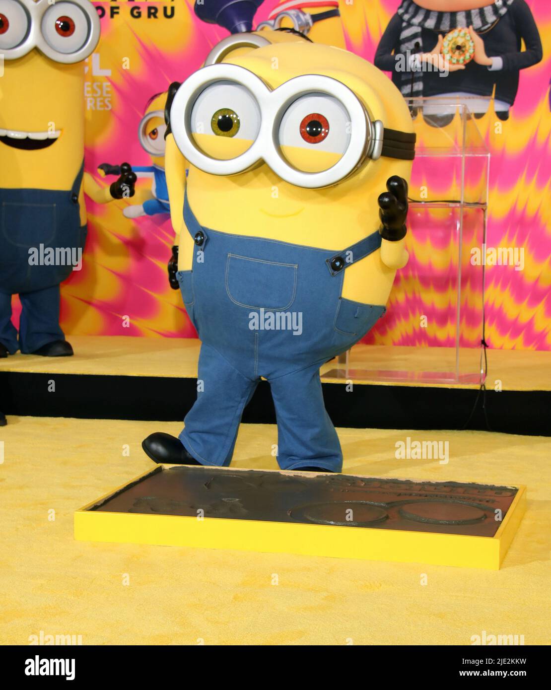 Bob The Minion arrives at Illumination s Minions placed their hands and ...