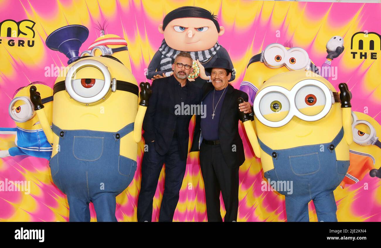Hollywood, USA. 24th June, 2022. Stuart the Minion, Steve Carell, Danny ...