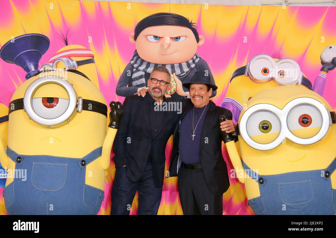 Hollywood, USA. 24th June, 2022. Stuart the Minion, Steve Carell, Danny ...