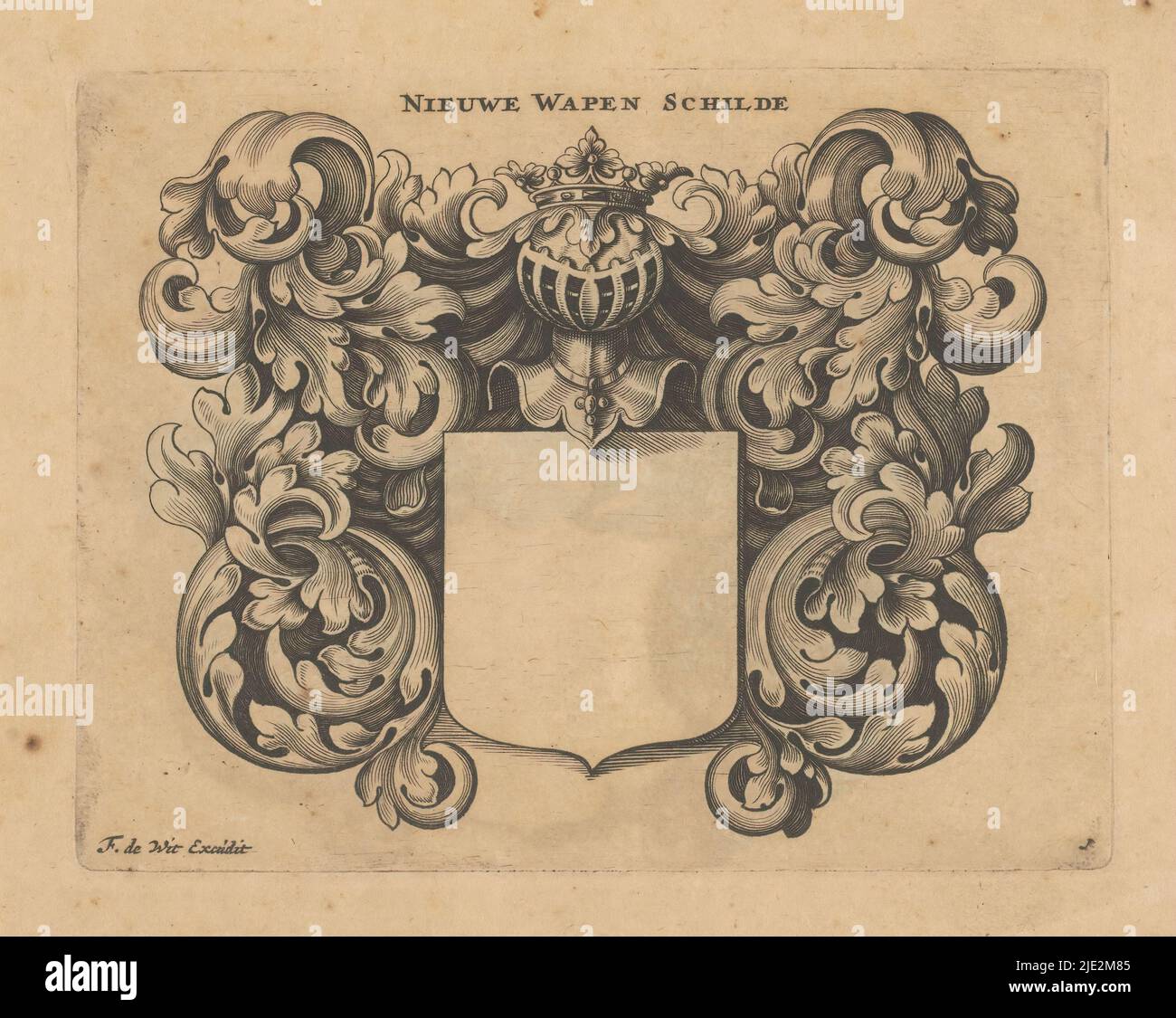 New Coat of Arms Schilde (title on object), Cartouche for coat of arms ...