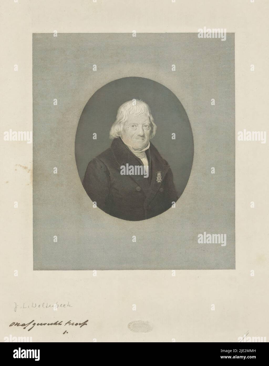 Portrait of Johannes Leonardus Wolterbeek, Portrait of the preacher ...