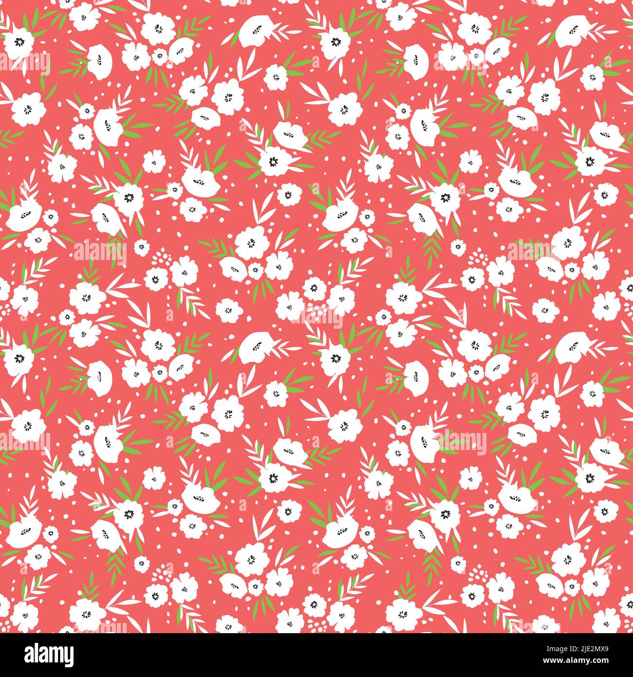 Seamless floral pattern based on traditional folk art ornaments ...