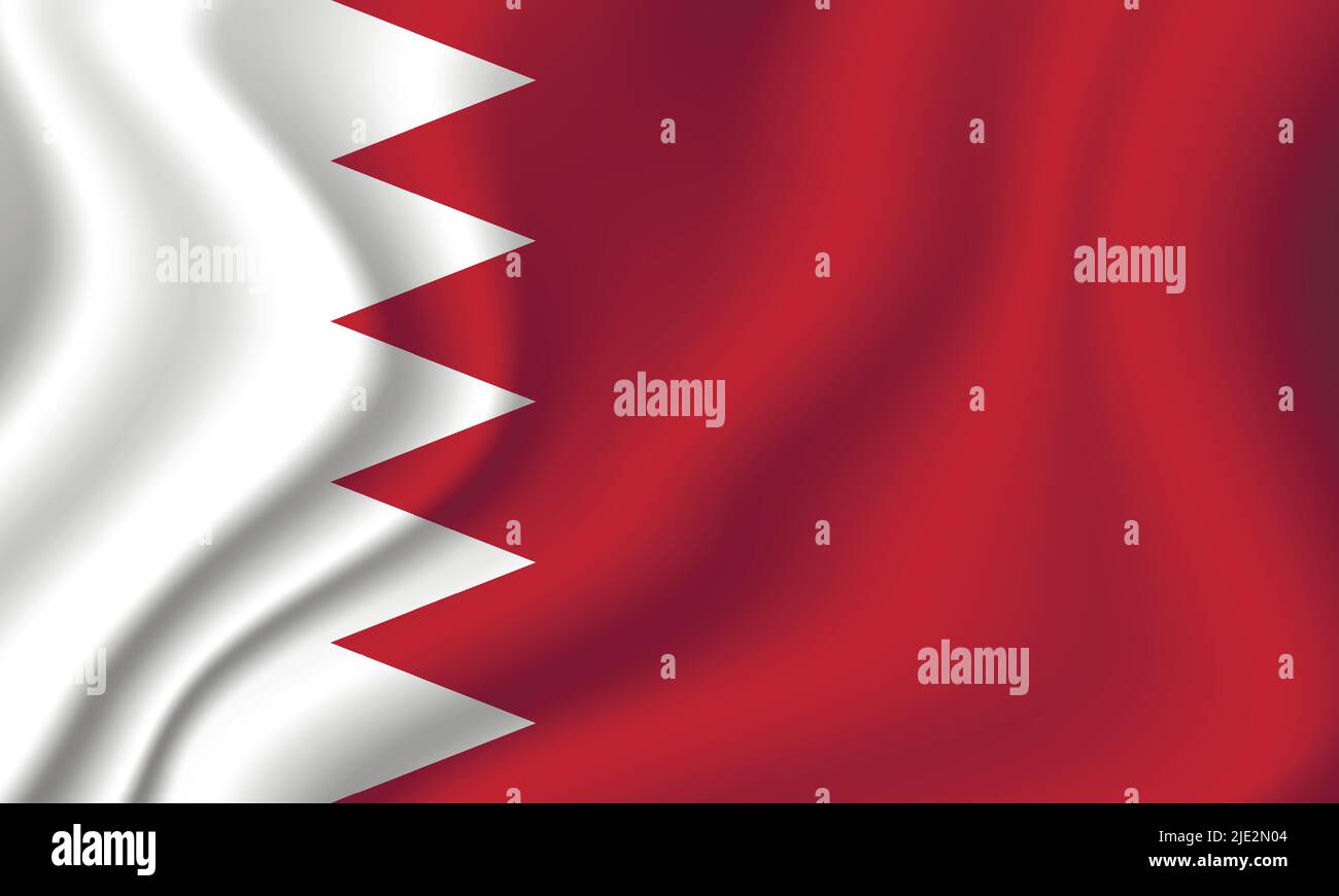 Flag of Bahrain. National symbol in official colors. Template icon ...