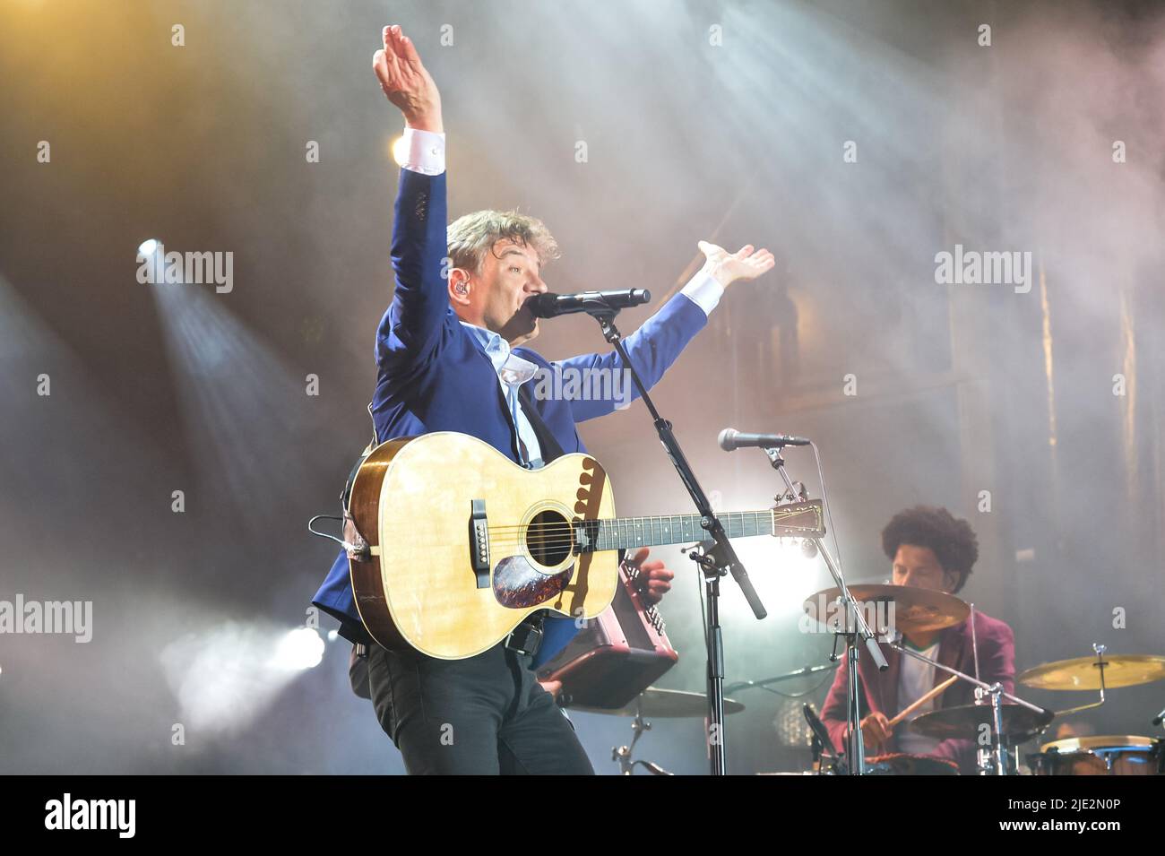 Singer Bart Peeters performs at the first day of the Genk on Stage free ...