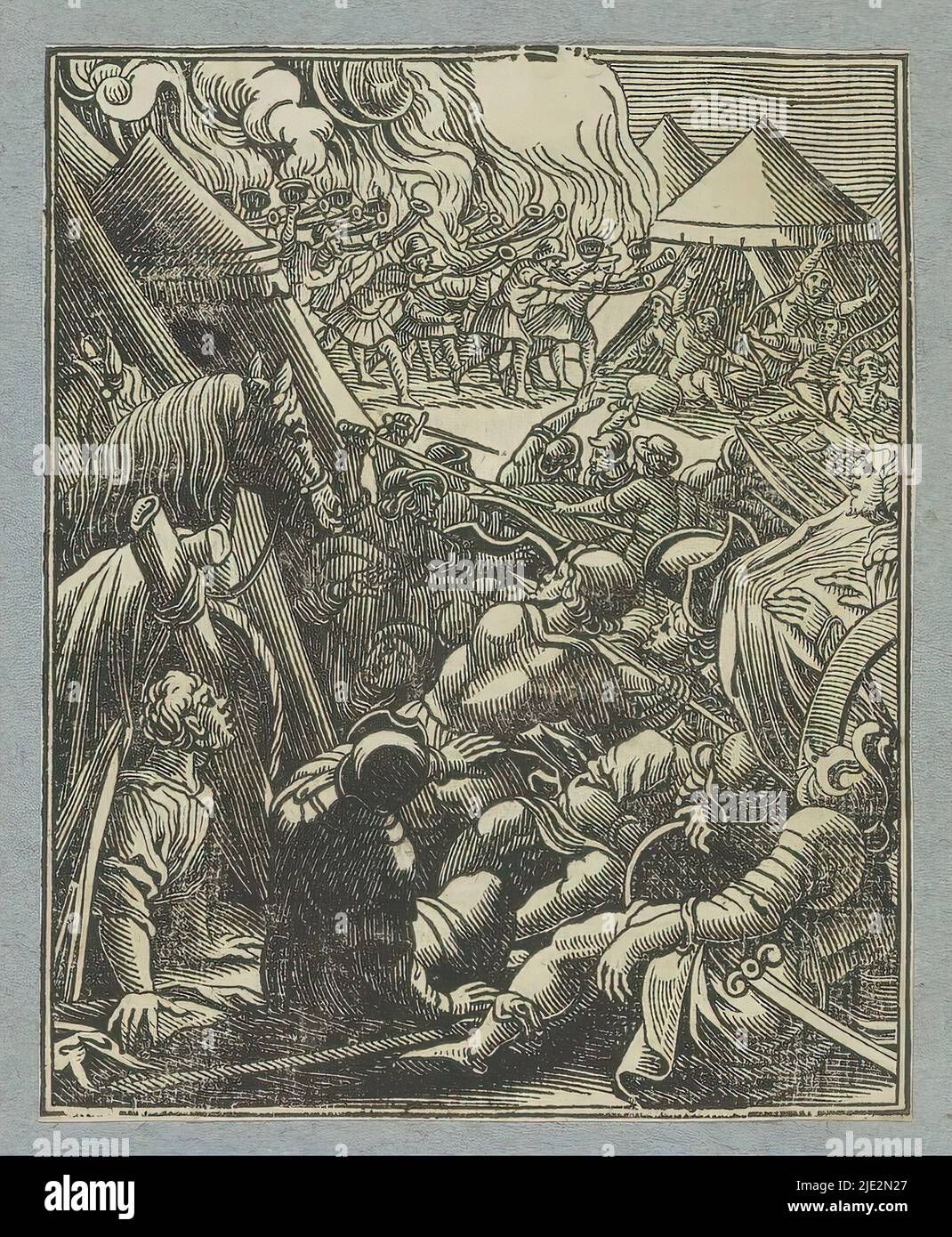 Gideons men blow rams horns hi-res stock photography and images - Alamy