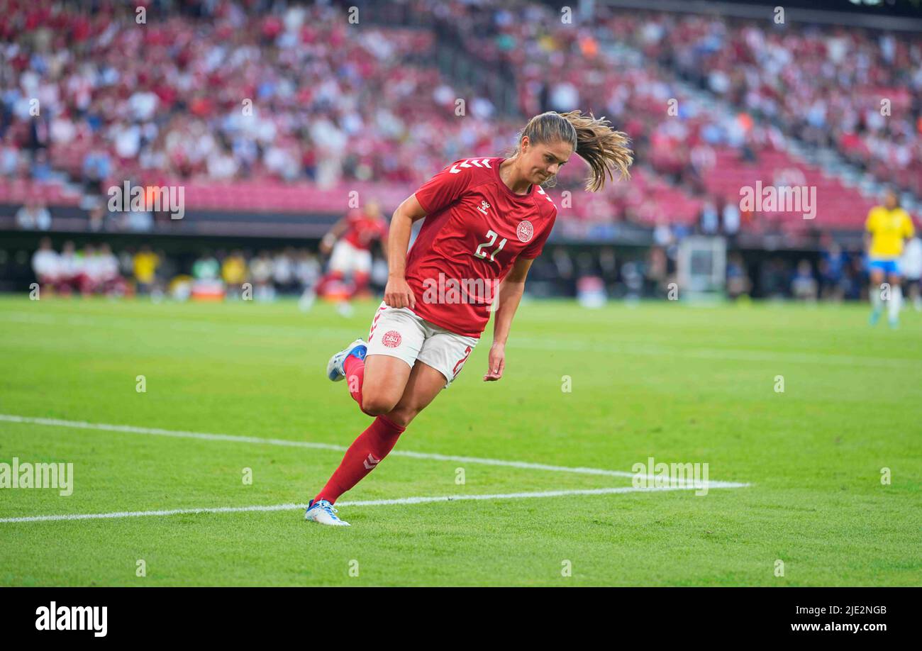 June 24, 2022: Mille Gejl of Denmark celebrates scoring their second ...