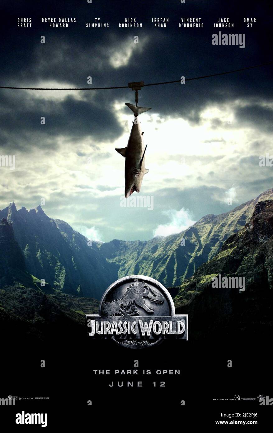 MOVIE POSTER, JURASSIC WORLD, 2015 Stock Photo - Alamy