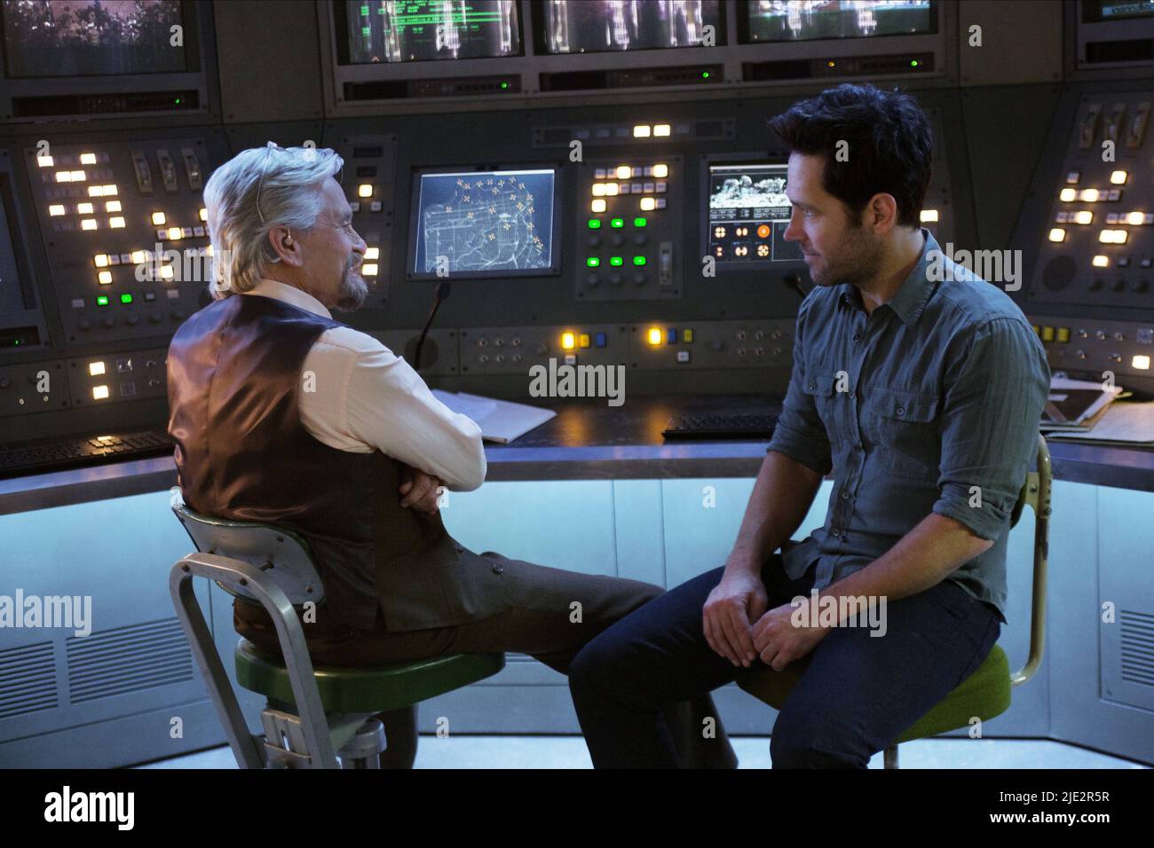 MICHAEL DOUGLAS, PAUL RUDD, ANT-MAN, 2015 Stock Photo - Alamy