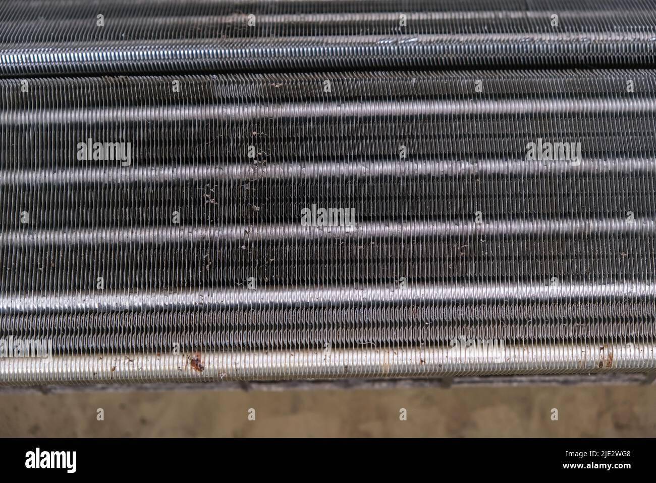 Mold and dust on the air conditioner body. Maintenance and cleaning of ...