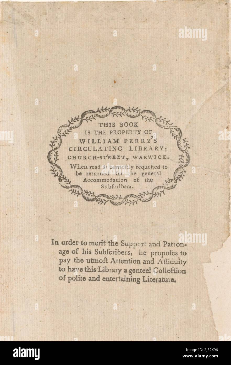 William perrys circulating library hi-res stock photography and images ...