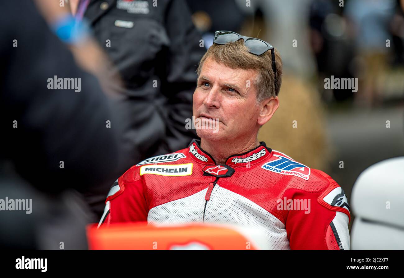 Goodwood, UK. 23rd June, 2022. Wayne Rainey who makes his Goodwood ...