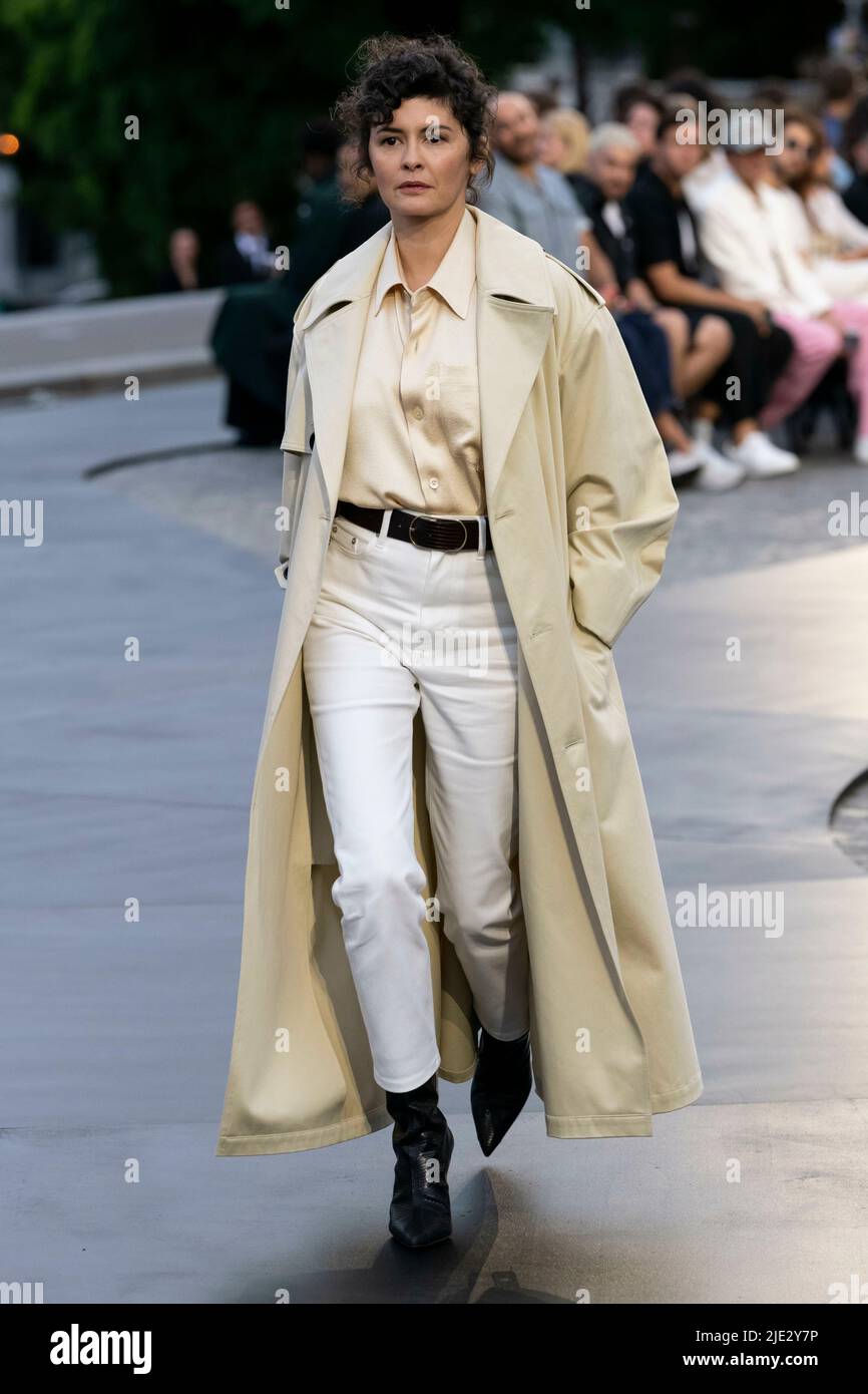 Paris, Frankreich. 23rd June, 2022. Audrey Tautou at AMI - Alexandre Mattiussi SS23 runway ...