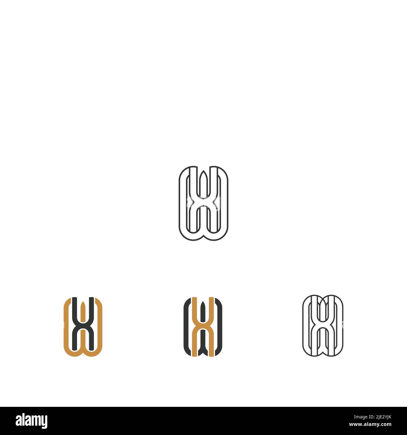 Alphabet letters Initials Monogram logo XW, WX, X and W Stock Vector ...