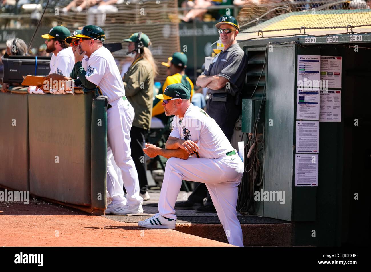 Oakland Athletics Manager Mark Kotsay (7) during an MLB game between ...