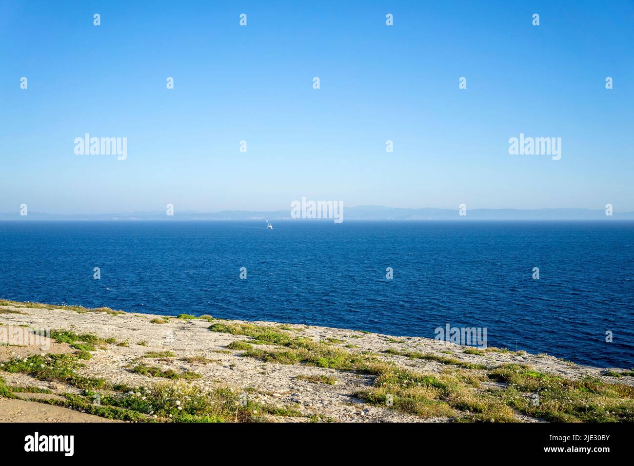 Strait of Bonifacio, view from Corsica to Sardinia Stock Photo - Alamy