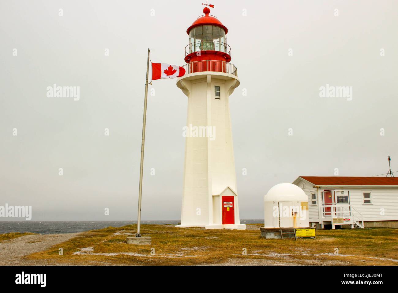 New Ferolle Peninsula Lighthouse, and community Newfoundland Canada ...