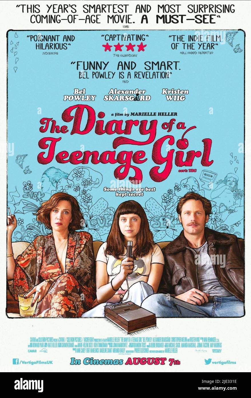 KRISTEN WIIG, BEL POWLEY, ALEXANDER SKARSGARD POSTER, THE DIARY OF A ...