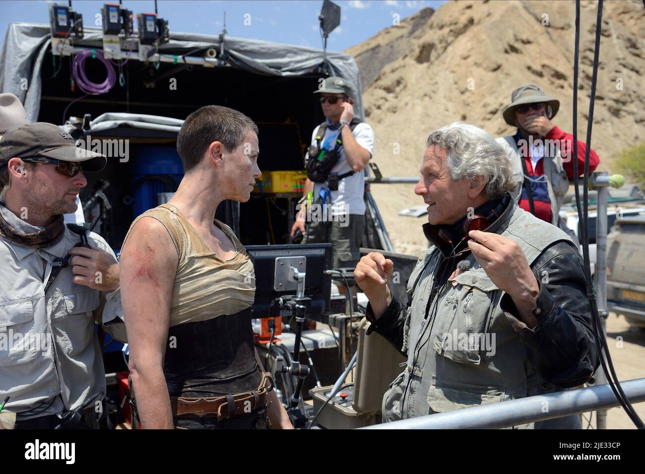 CHARLIZE THERON, GEORGE MILLER, MAD MAX: FURY ROAD, 2015 Stock Photo ...